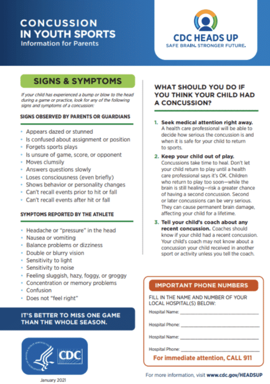 Concussions 101 with Jeannine Rockefeller, APRN of Yale New Haven Children’s Hospital - Westport ...