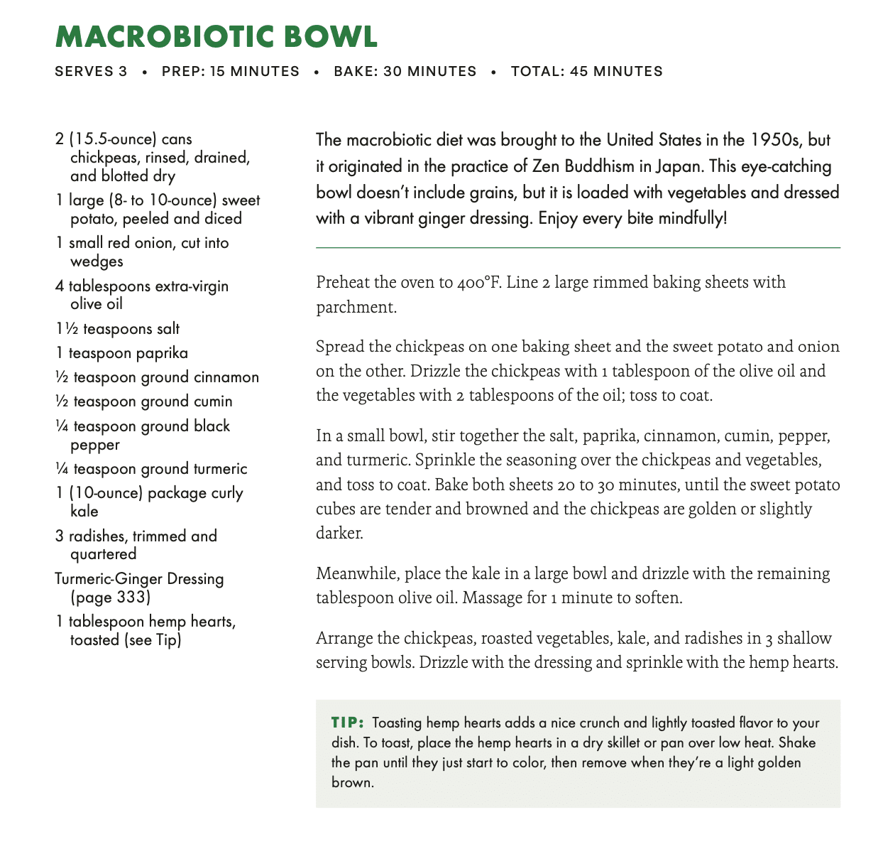 Whole30 Macrobiotic Bowl with Ginger Turmeric Dressing - Libertyville ...