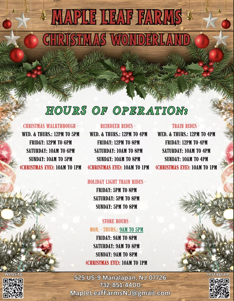 Christmas Wonderlands at Maple Leaf Farm - The Monmouth Moms