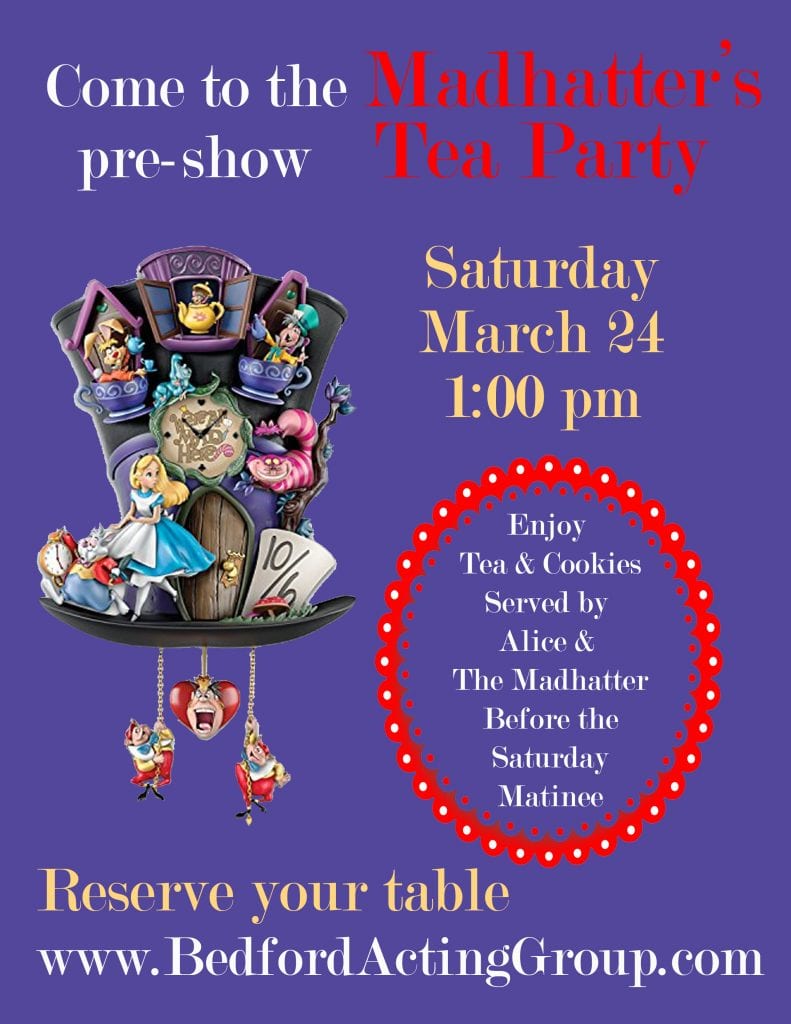 Pre-Show Character Tea Party Fundraiser with Student Actors in Alice in ...