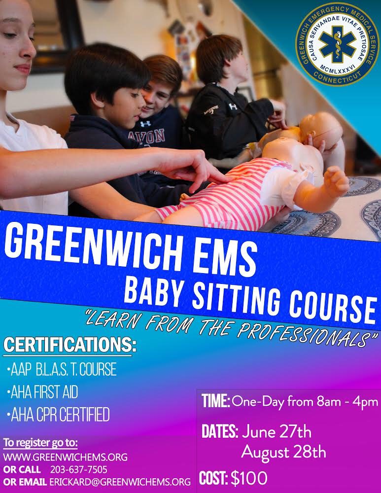 Greenwich EMS Babysitting Courses - Greenwich Moms
