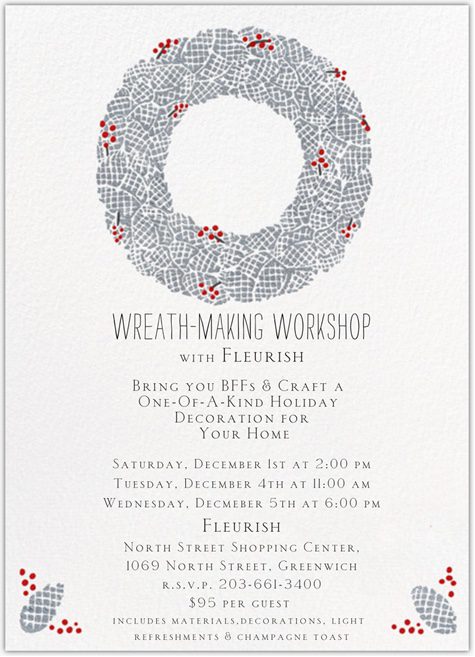 Holiday Wreath-Making Workshops - Greenwich Moms